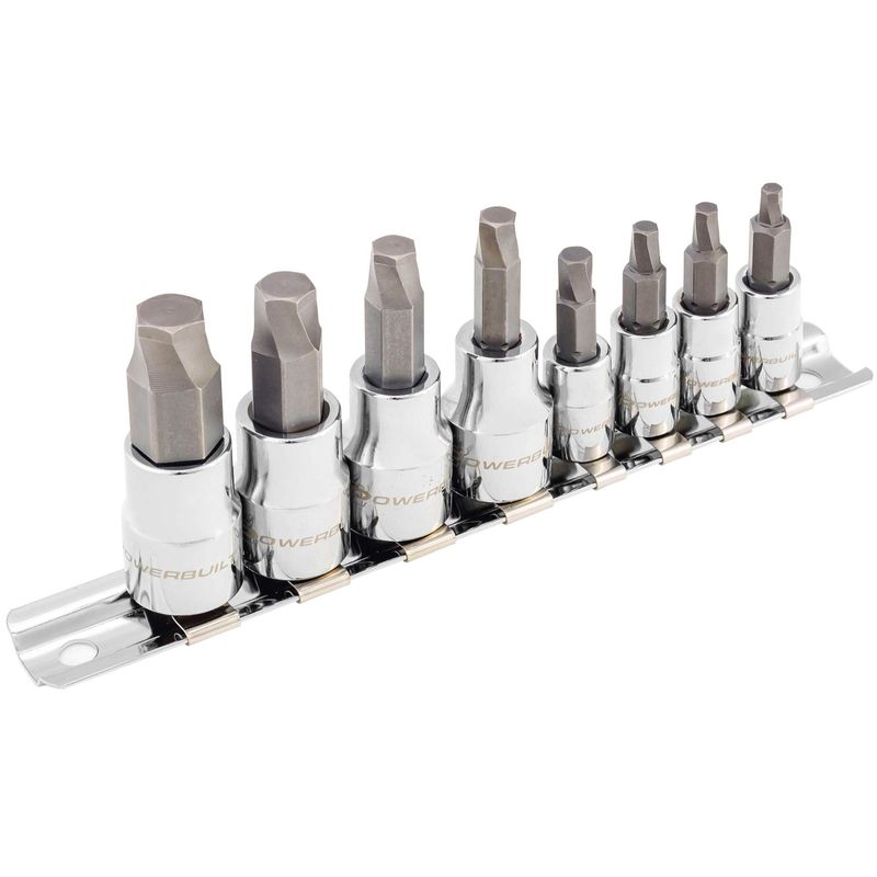 Powerbuilt 240094 8 Piece Zeon Metric Hex Bit Socket Set - with use for ...