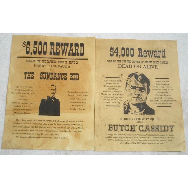 Old Western Wanted Posters