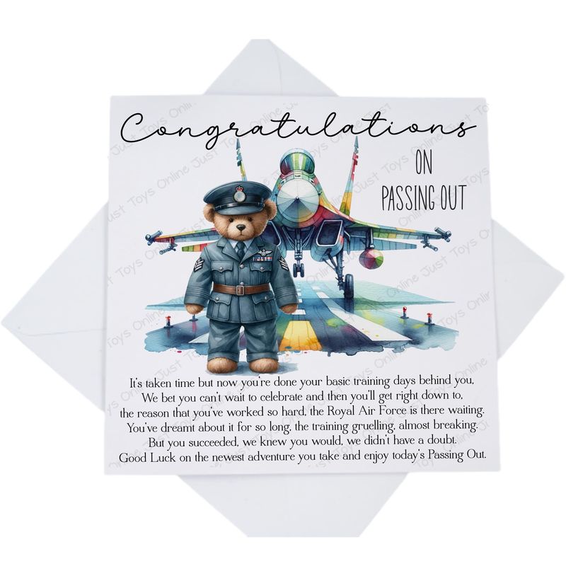 Passing Out Card, RAF Congratulations Card with Poem Verse Royal Air ...