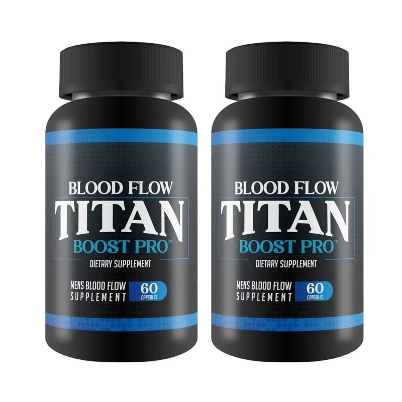 2-Pack Blood Flow Titan Boost Pro - Mens Bloodflow Support - 120 ...