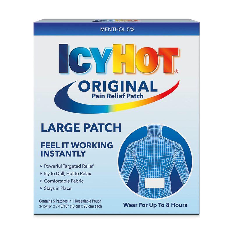 Icy Hot Medicated Patch Extra Strength Pain Relief Patch for Back or ...