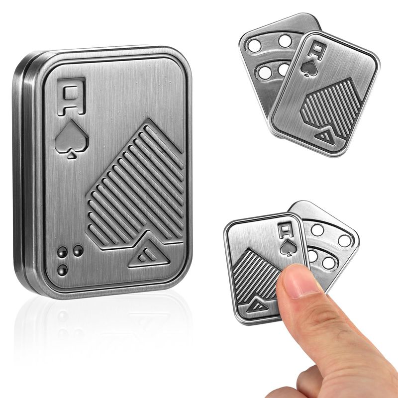 Metal Poker Fidget Slider for Adults, Portable Stress Relief Toy ...