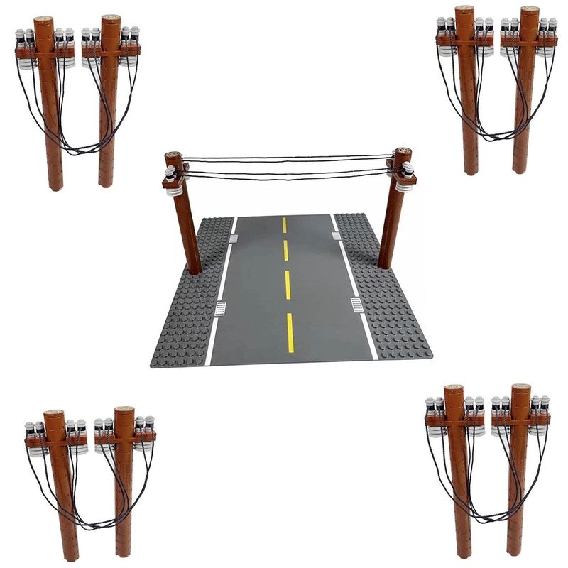 General Jim's Toy Train Building Blocks Toy Bricks Sets (Telephone Pole ...