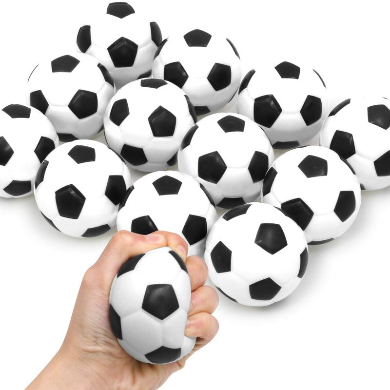 NOVELTY PLACE Stress Balls Squeeze Football - Soft Foam Sponge Balls ...