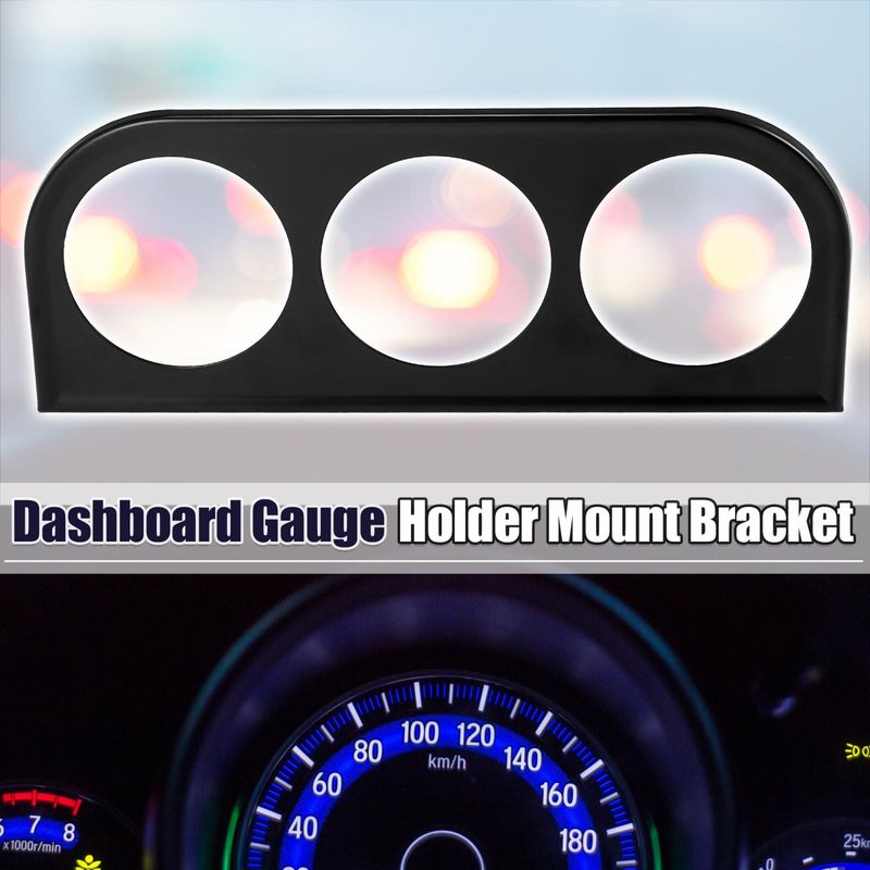 52mm 2" Triple 3 Hole Dashboard Gauge Holder Car Meter Panel Mount ...