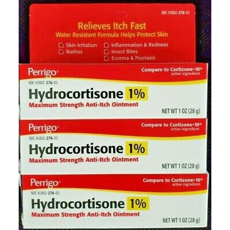 Perrigo Hydrocortisone Ointment 1% Maximum Strength Anti-Itch 1oz Tube ...