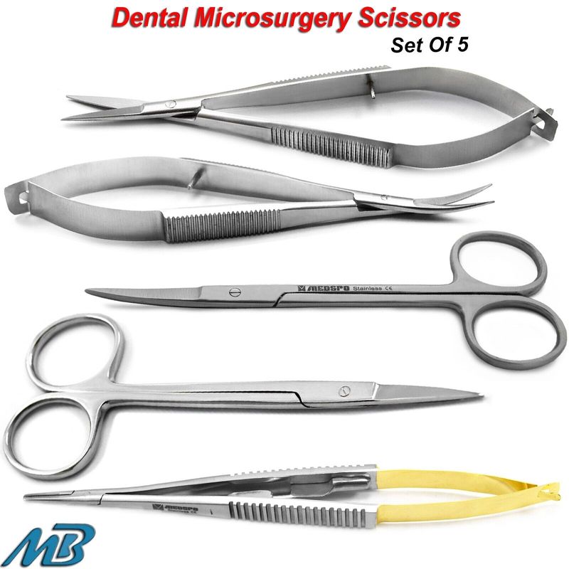 Micro Surgical Needle Holder Castroviejo Noyes Scissor Iris Straight ...