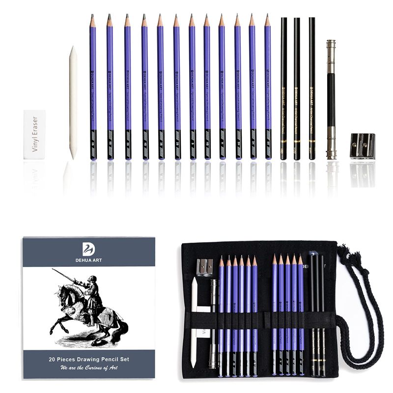 Drawing Pencils and Sketch Set Professional 20 Pieces Drawing and ...