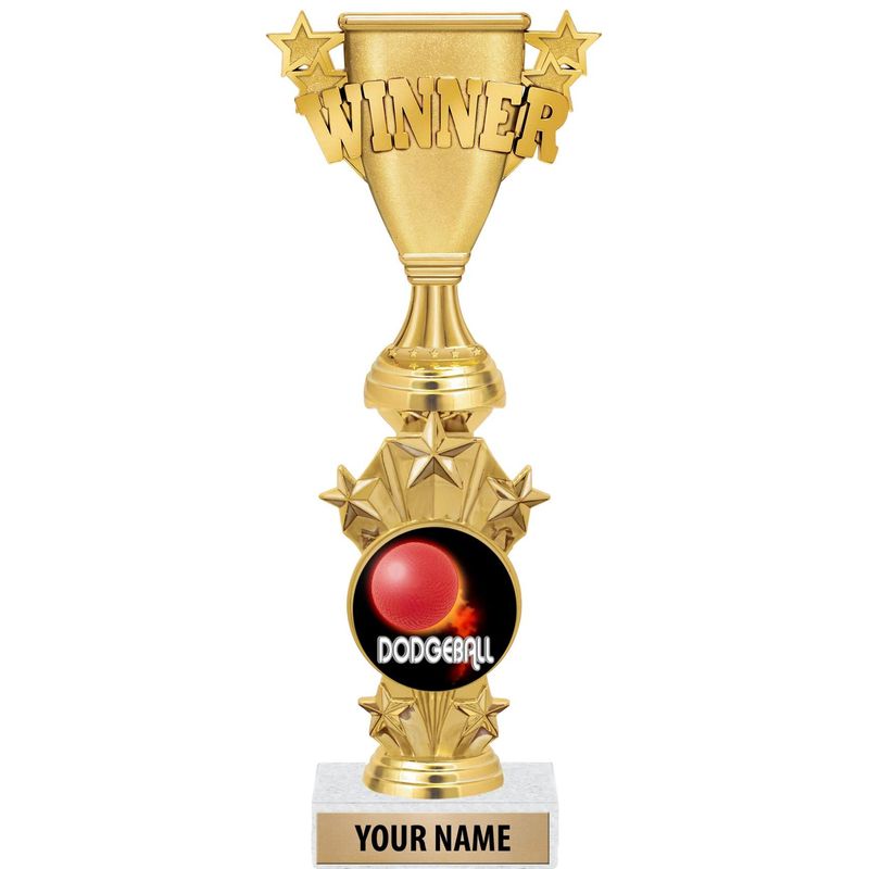 Crown Awards Customized Winner Dodgeball Trophies - 10.5" Gold ...