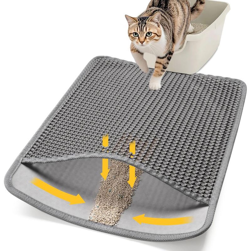 Conlun Cat Litter Mat Litter Tray Mat, Honeycomb Double Layer Design ...