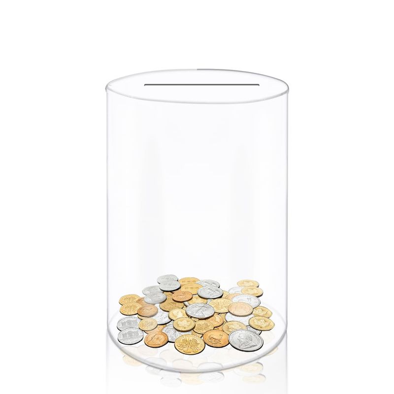 Acrylic Piggy Bank, Transparent Money Box, Break to Open, for Saving ...