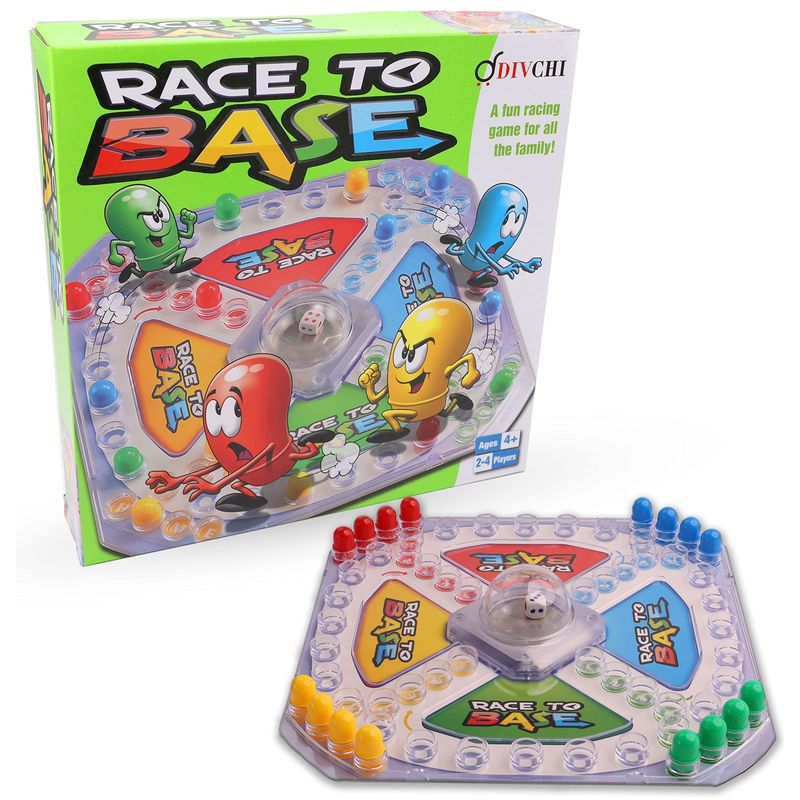 DIVCHI Race To Base Board Game for kids - Racing and Chasing to Base ...