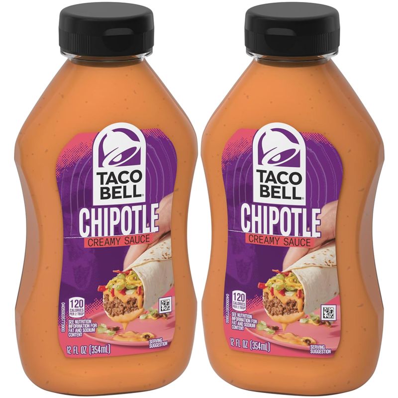 Taco Bell Mexican Taco Bell Chipotle Creamy Sauce, 12oz, 12 ounce - SET ...