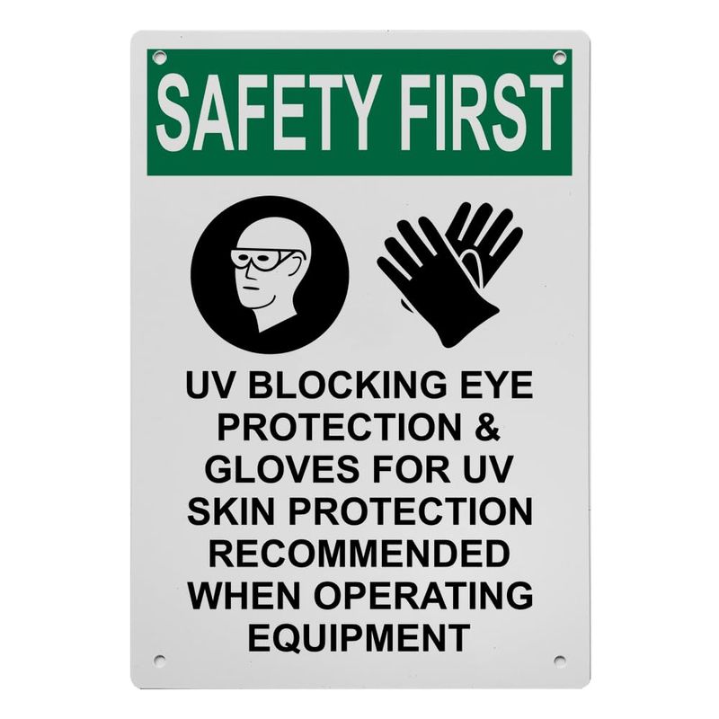 OSHA UV Blocking Eye Protection Sign, 8.5 x 11 in" OSHA Compliant PPE ...