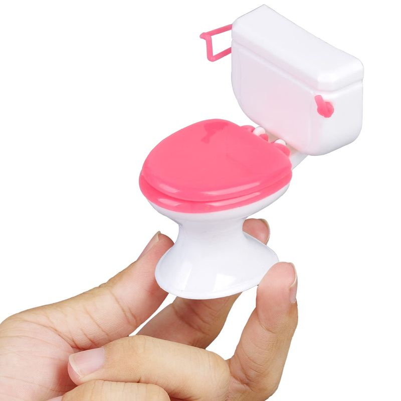 3pcs Miniature Toilet Cake Toppers Decor, Mini Toilet Toy Funny Toilet ...