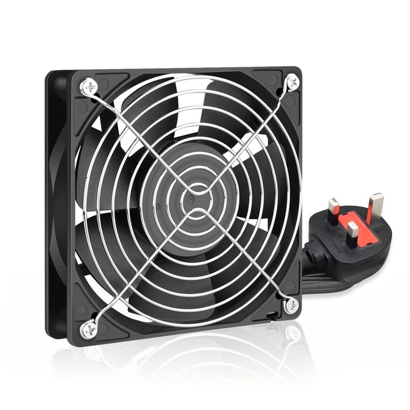 GDSTIME 120mm PC Fan 220v with AC Plug 120mm x 25mm Computer Fan EC ...
