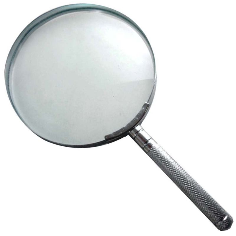 2x Glass Lens Magnifier with Steel Rim & Handle Construction - Online ...