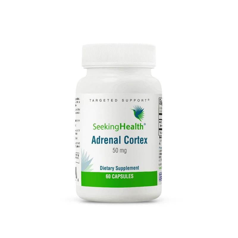 Seeking Health Adrenal Cortex, 50 mg per Capsule, Supports Healthy ...