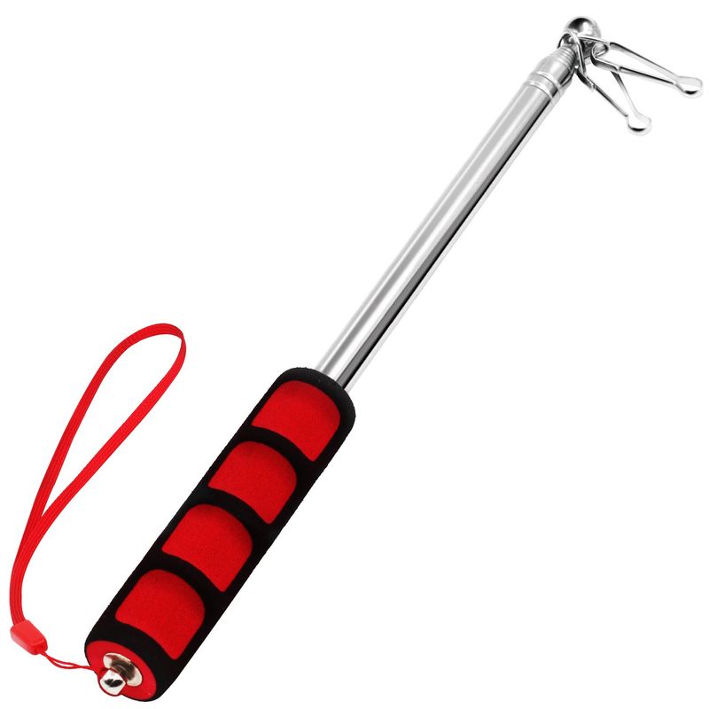5 Feet (150cm) Telescopic Handheld Flagpoles, ANLEY Portable Staff with ...