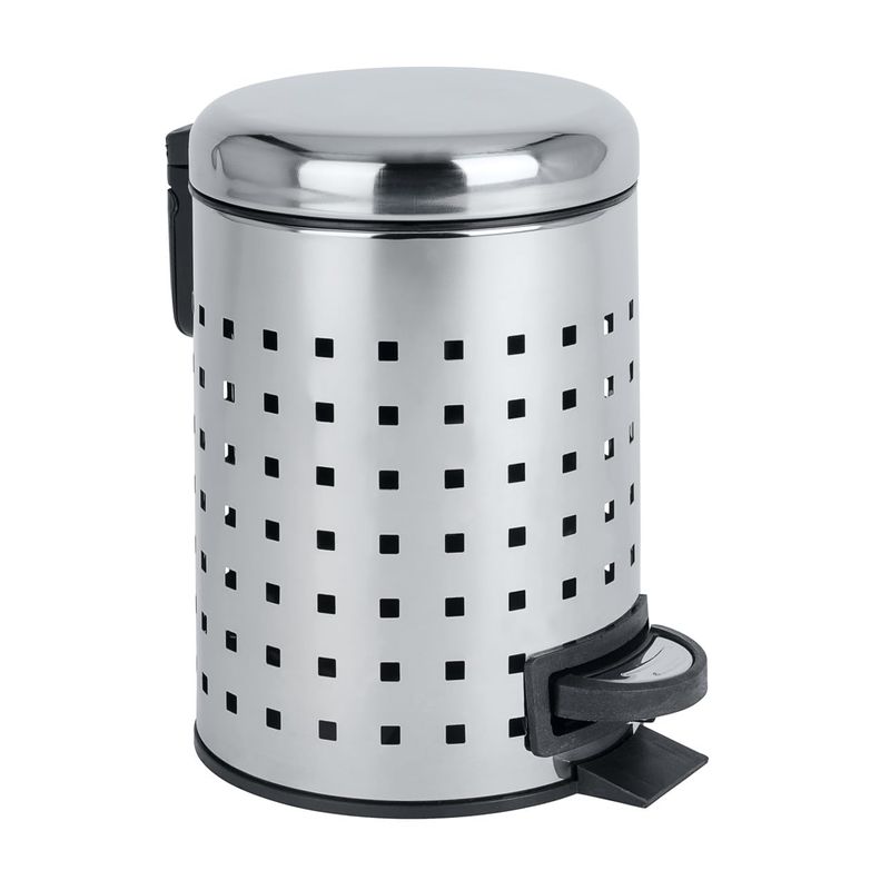 WENKO Cosmetic Pedal Bin Leman Hole Design Stainless Steel – Cosmetic ...