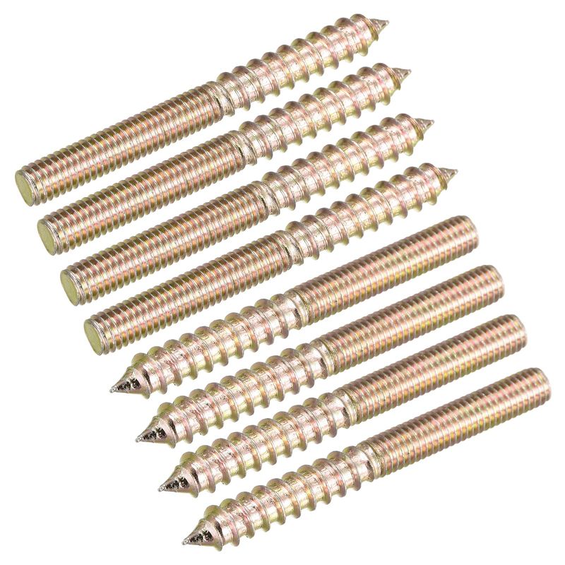 sourcing map M6x60mm Hanger Bolts, 8pcs Double Ended Thread Dowel ...