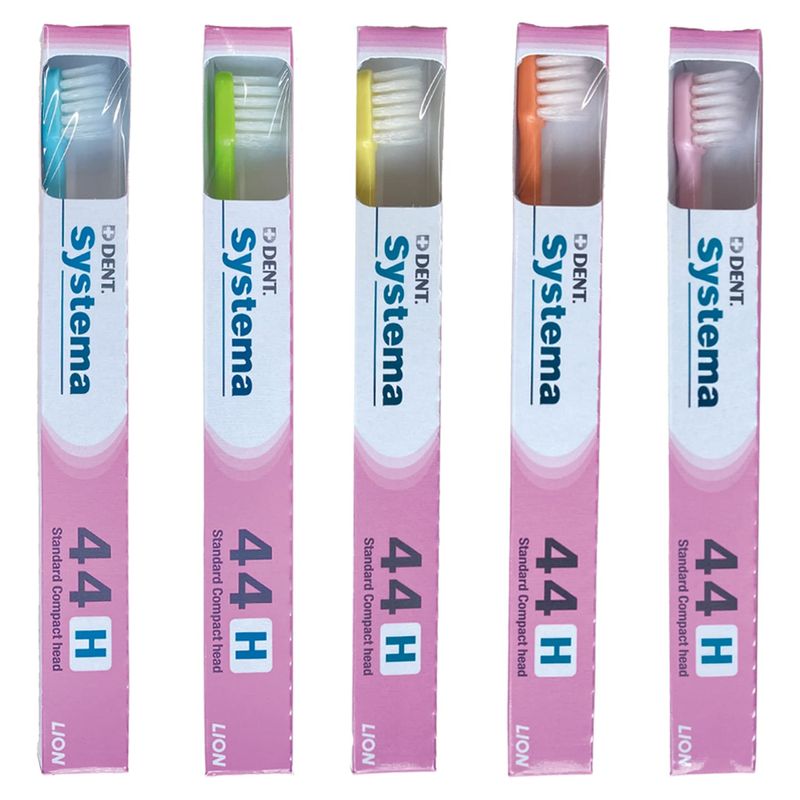 【Lion】 【Dental】DENT.systema 44H 10pcs [Toothbrush] [Firm] [Small Head] Handle Color Not ...