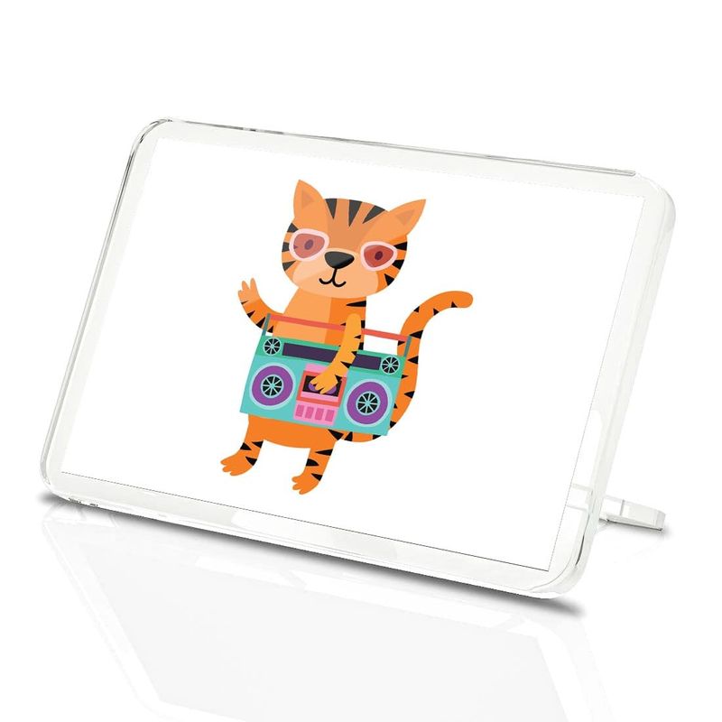 Classic Rectangle Magnet with Stand - Kitten Tape Recorder Pink ...