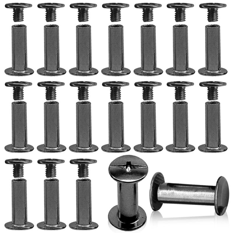 Hocansen 50 Set Chicago Screws M5x15mm Leather Screw Nail Rivet Chicago ...