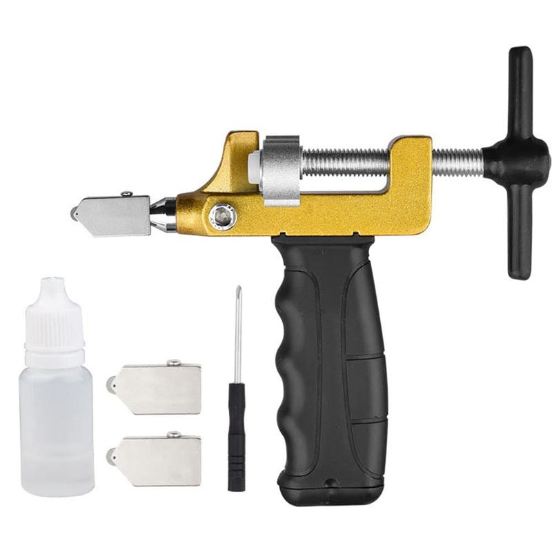 2 in 1 Glass Tile Cutter Breaker with Oiling Hole, Manual Hand Tool for ...