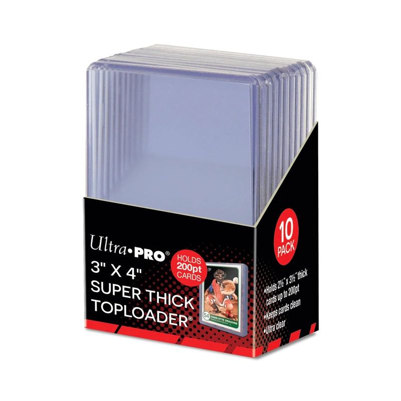 Ultra-Pro 159480 Toploader Game 3" X 4" Super Thick, 10 Pieces, Clear ...