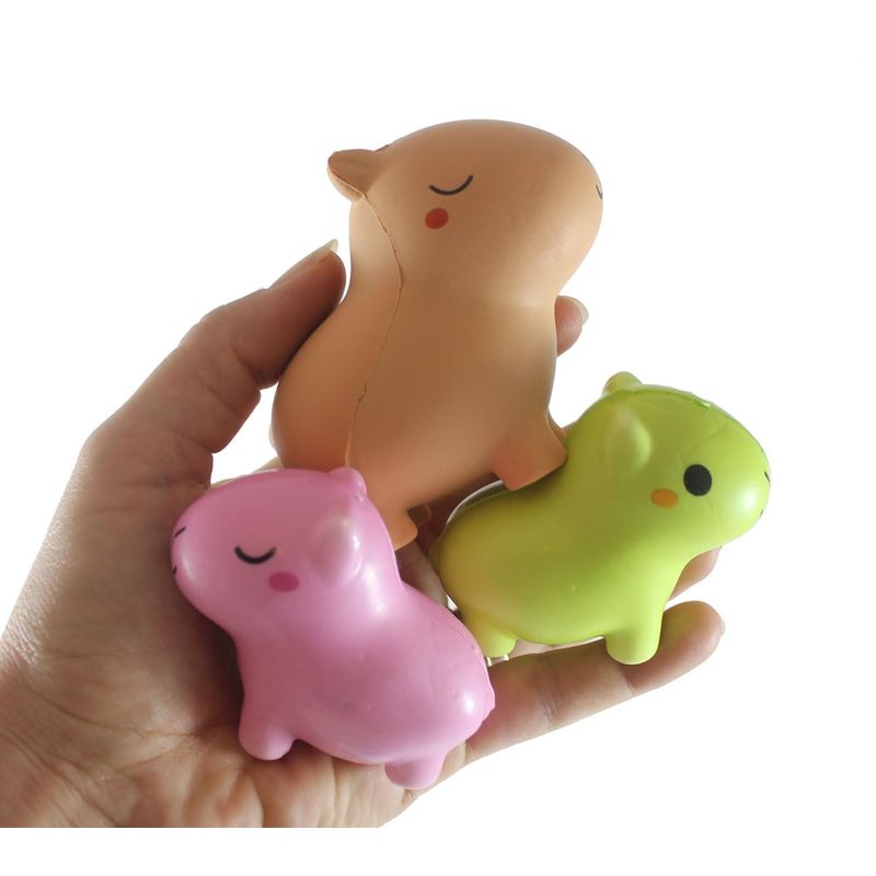 Capybara Family Set of 3 - Mama and Babies - Mini Slow Rise Squishy Toy ...