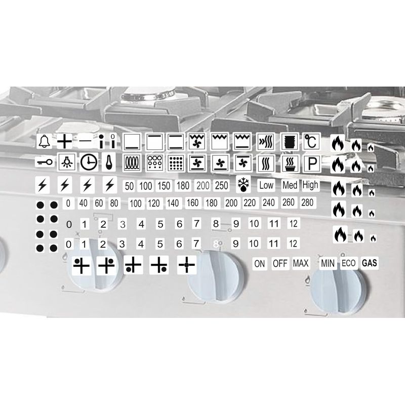 Cooker Symbol Sticker Set as Labelling, Symbol Sticker for Electric ...