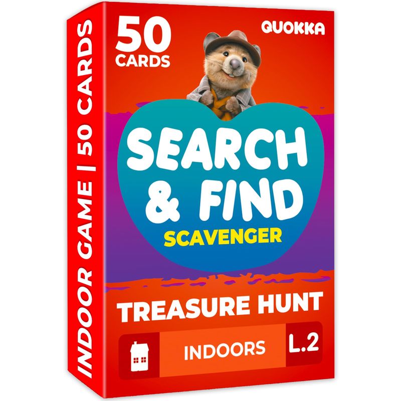 Quokka Scavenger Hunt Cards for Kids Ages 4-8 - Indoor Level 2 ...