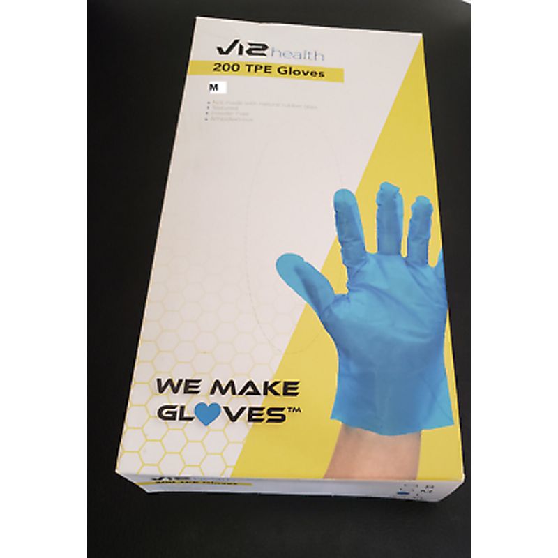 200 PK Disposable Plastic Gloves Durable MEDIUM Blue Food Prep Cooking ...