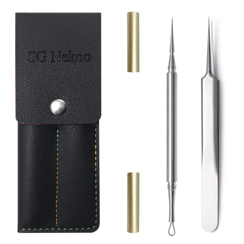 SGNEKOO Professional Facial Milia Removal Tool and Whitehead Extractor ...