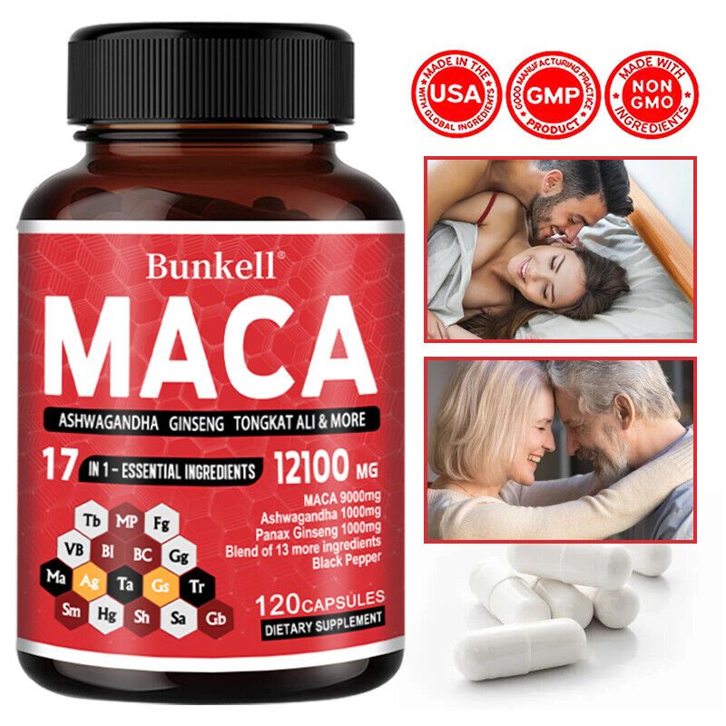 Organic Maca Root Capsules, Supports Energy, Mood,And Performance 120 ...
