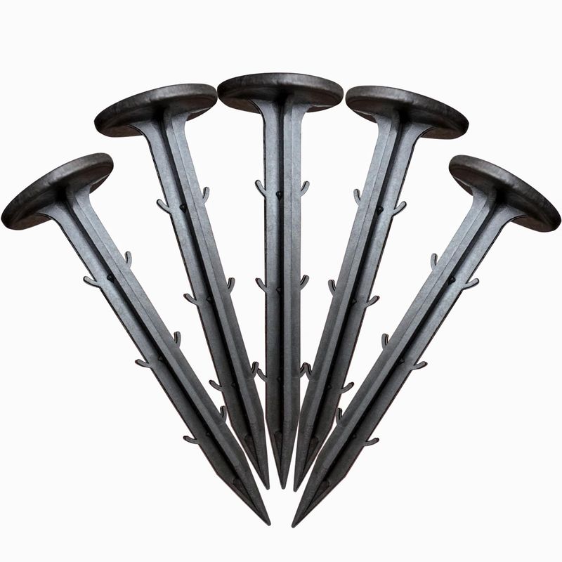 50 Pack 4.3" Plastic Stakes for Weed Barrier, Garden & Landscaping ...