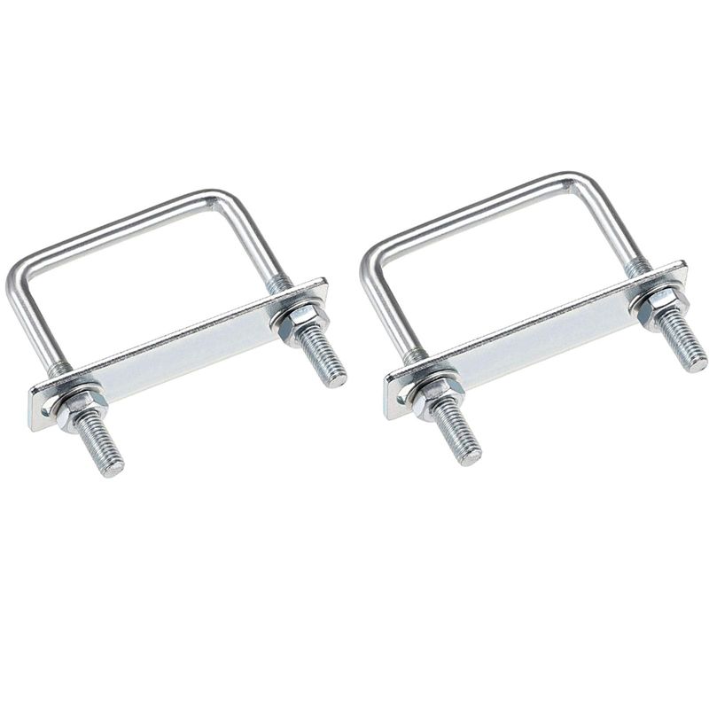TA-VIGOR 2 sets M8 Square U-Bolts, 82mm Inner Width 75mm Length Steel U ...