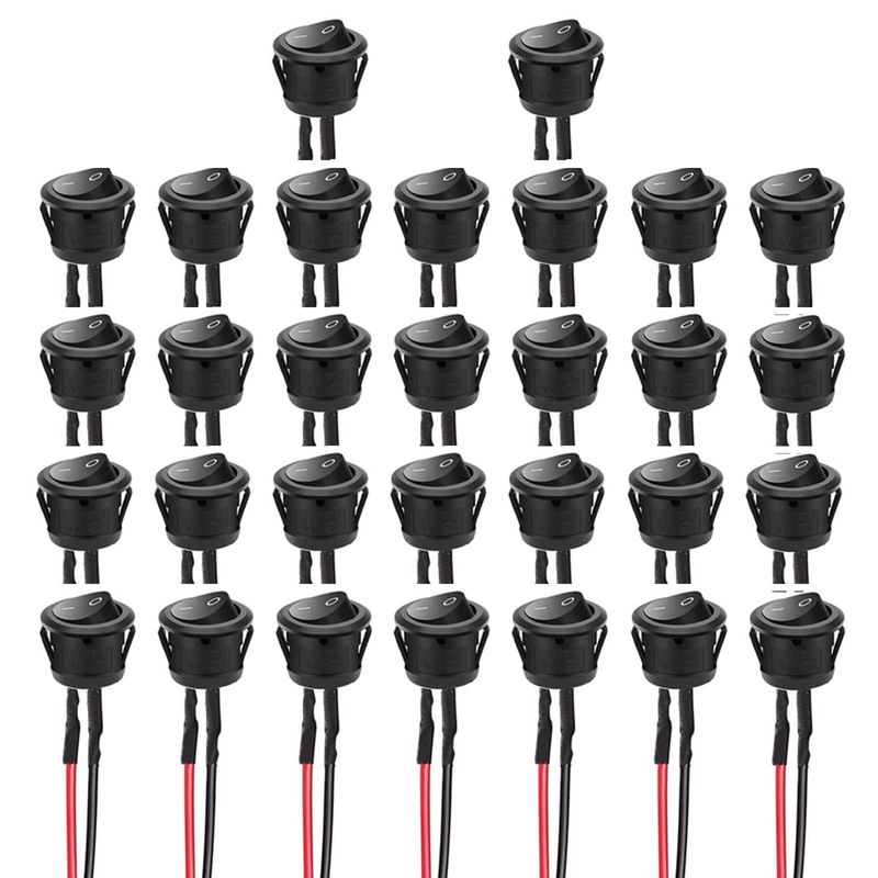 MAEXUS Rocker Switches Wiring Set of 30 24-12V Switches Car Rocker ...