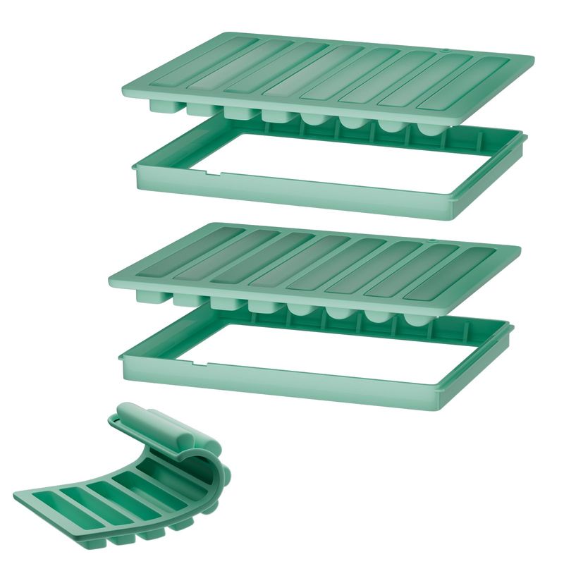 Water Bottle Ice Cube Trays for Freezer - Silicone Ice Stick Mold with ...