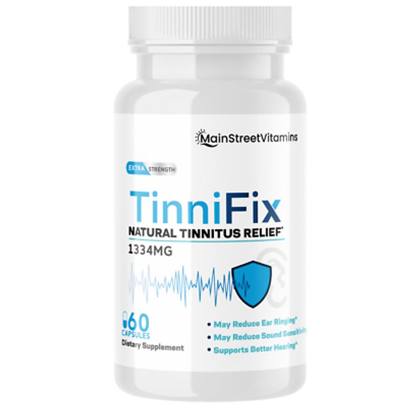 TinniFix Natural Tinnitus Relief Formula Ear Ringing Support - 60 ...