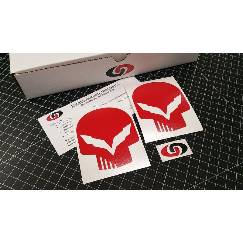C7 Skull Decal Corvette Jake Skull Sticker Z06 Z07 LT1 LT4 Select Color ...