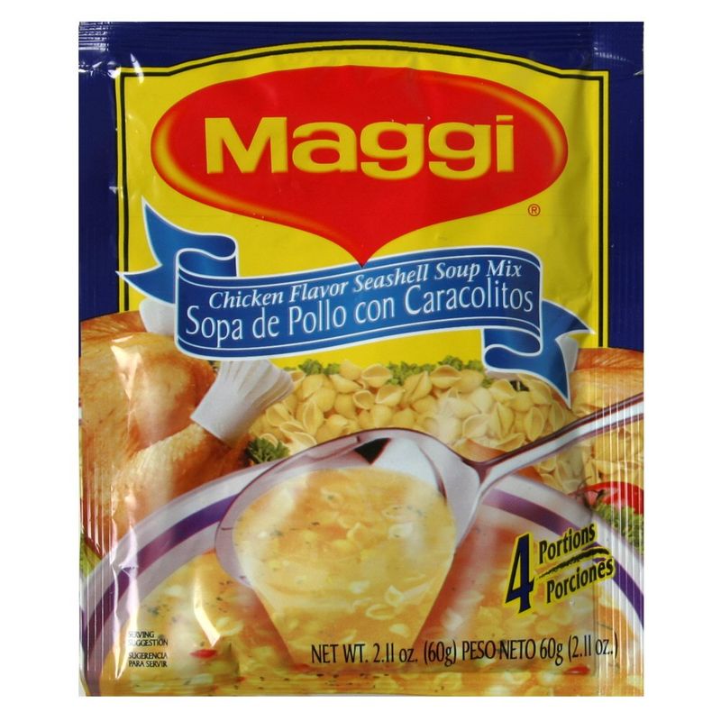 Maggi Soup Mix Chicken Flavored Seashell Noodle, 2.1100-ounces (Pack ...