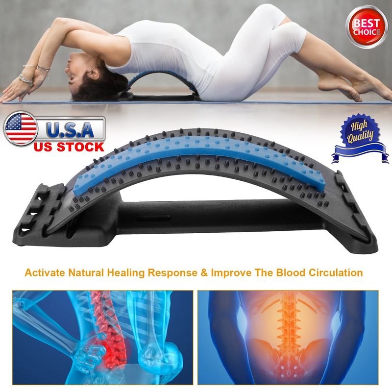 Magic Back Support Stretcher Posture Massager Lumbar Spine Pain Relief ...