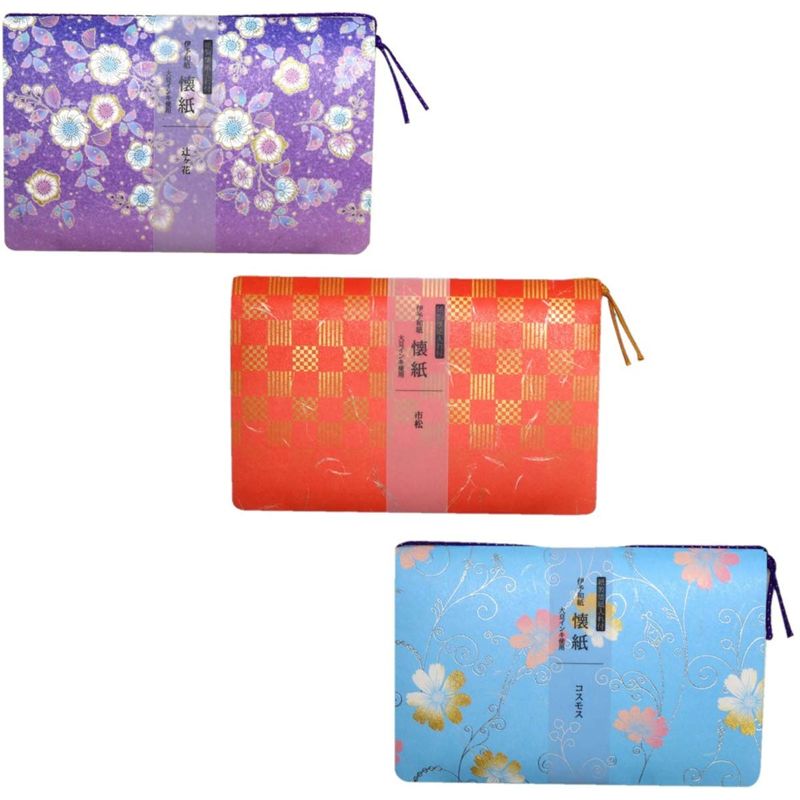 Kamiso Kimono Beauty Kaiseki Paper with Case, 3-Piece Set (Tsujigahana ...