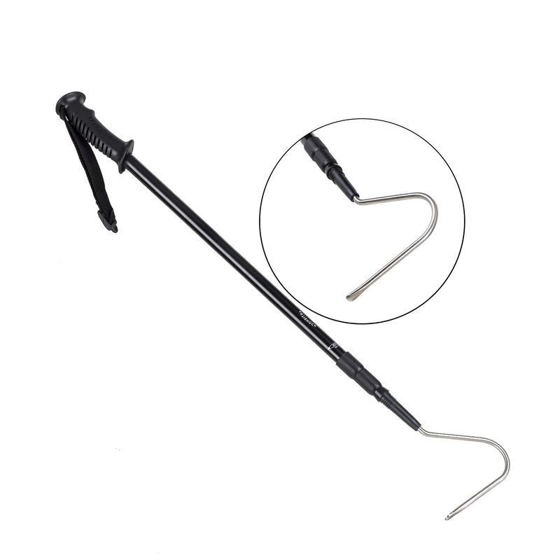 REPTI ZOO 57" Snake Catcher Professional Stainless Steel Retractable ...