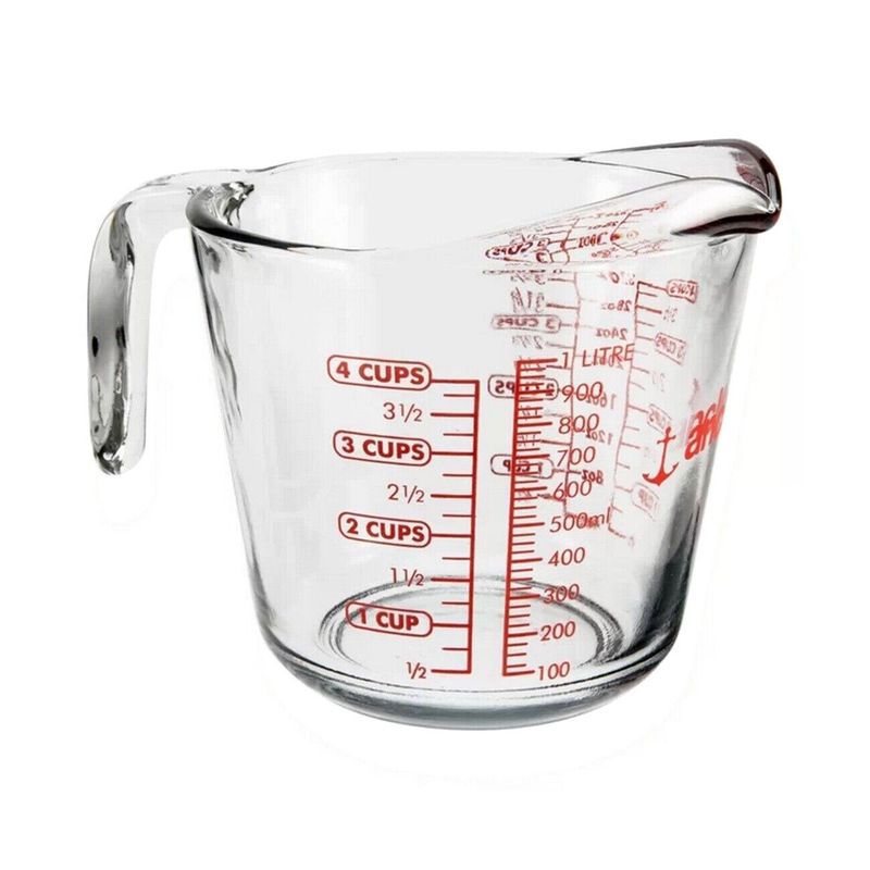 Anchor Hocking Measuring Jug - Glass Measuring Cup/Pints/Millilitre ...