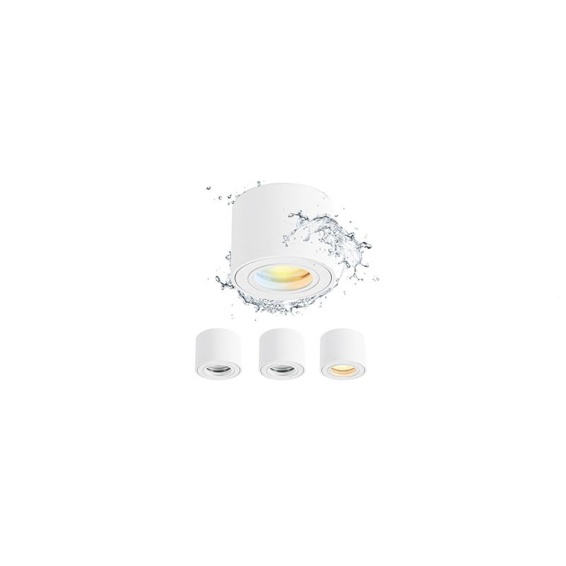 Gleonlux LED Surface-Mounted Spotlights IP44 Flat Ceiling Spotlights ...