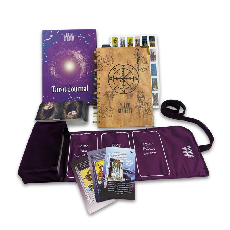 Witchy Cauldron Tarot Learning Set for Beginners: Learning Tarot Cards for Beginners, Satin ...