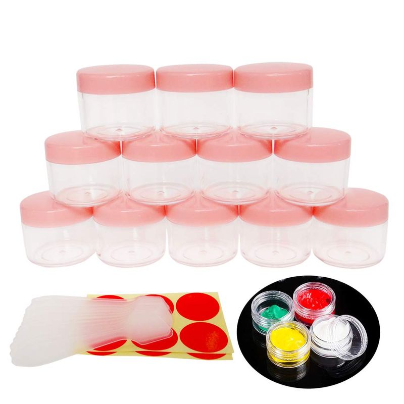 Wopanxye 12pcs 20 gram Empty Travel Sample Jar, 20g Mini Cosmetic ...